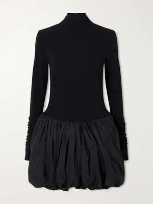 Magda Butrym Wool-blend Jersey And Shell Balloon Mini Dress