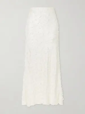 Gabriela Hearst Frei Fil Coupè Silk And Wool-blend Maxi Skirt - Neutrals