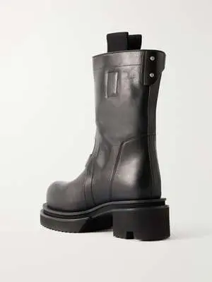 Rick Owens Bogun Leather Knee Boots