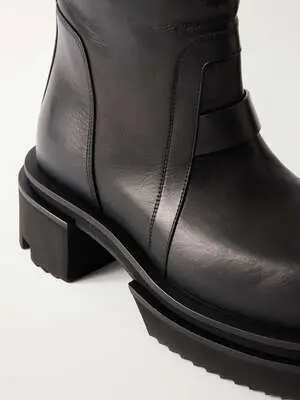Rick Owens Bogun Leather Knee Boots