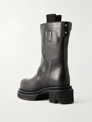 Rick Owens Bogun Leather Knee Boots