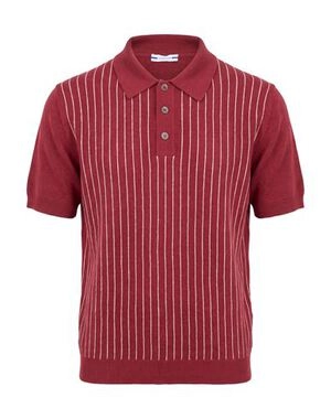 JACOB COHЁN Polo Shirt Brick Size Linen, Cotton