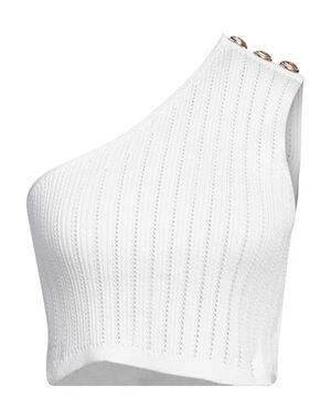 Balmain Top Size Viscose, Metallized Polyamide - White
