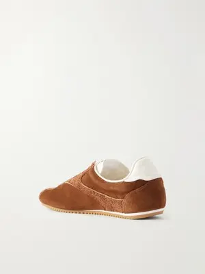 Bottega Veneta Suede And Leather-trimmed Sneakers