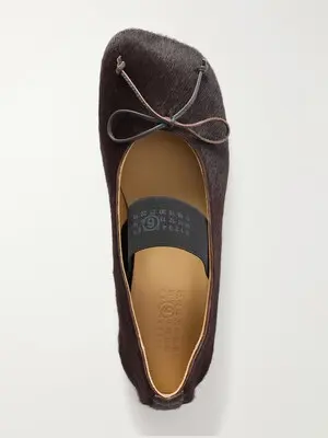 MAISON MARGIELA Bow-detailed Calf Hair Ballet Flats