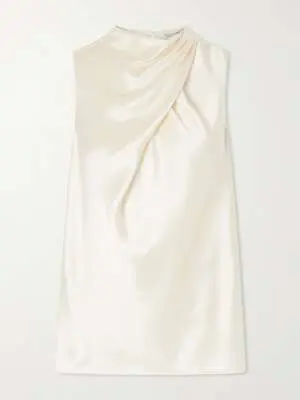 Gabriela Hearst Melina Draped Silk-satin Blouse