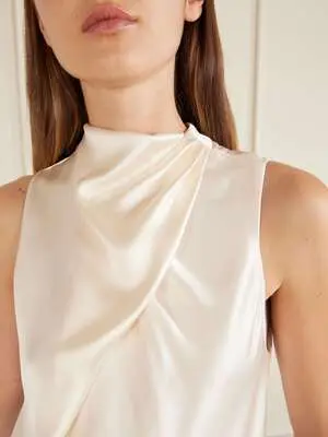 Gabriela Hearst Melina Draped Silk-satin Blouse