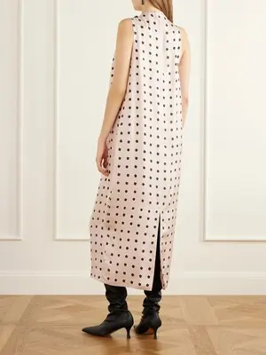 Altuzarra Jackie Bead-embellished Printed Silk-satin Maxi Dress - Pink