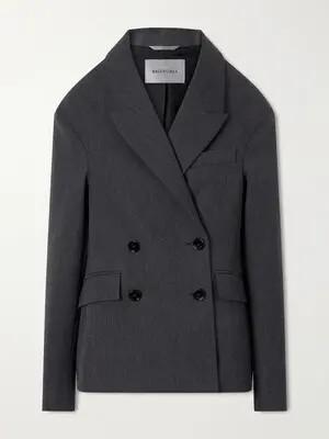 Balenciaga Stola Double-breasted Wool Jacket - Gray