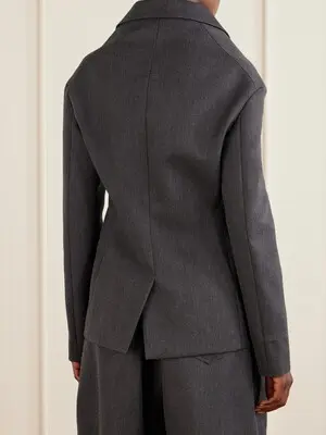 Balenciaga Stola Double-breasted Wool Jacket - Gray