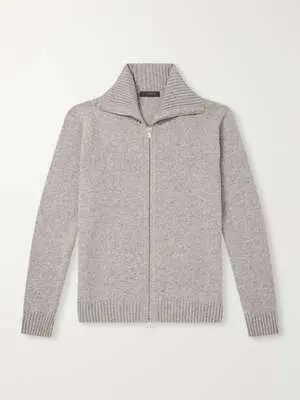SLOWEAR Zanone Virgin Wool Knitted Zip-up Hoodie