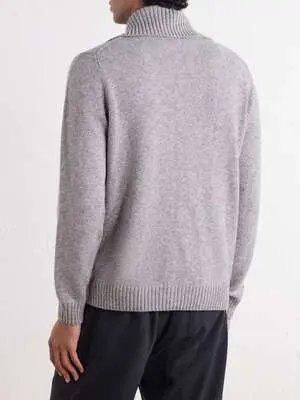 SLOWEAR Zanone Virgin Wool Knitted Zip-up Hoodie