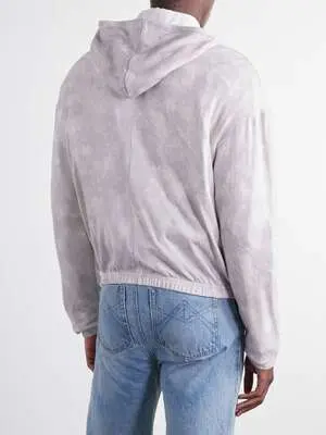 ADON Printed Silk Zip-up Hoodie