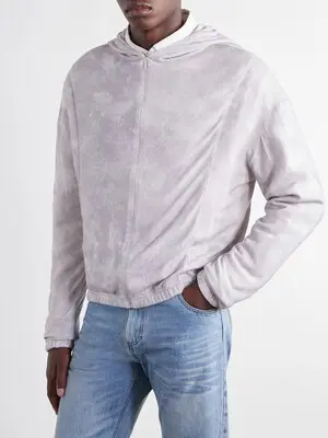 ADON Printed Silk Zip-up Hoodie