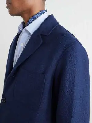 Ralph Lauren Purple Label Cotton-blend Waffle-knitted Blazer Jacket