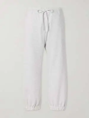 ADON Straight-leg Cotton-jersey Sweatpants - Gray