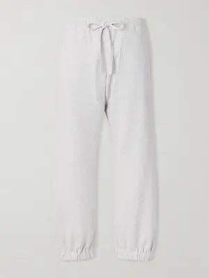 ADON Straight-leg Cotton-jersey Sweatpants - Gray