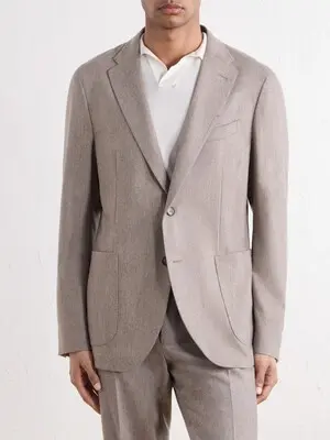 SLOWEAR Wool-blend Flannel Blazer