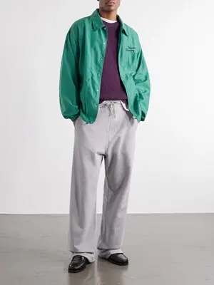 Visvim Windfall Embroidered Wool-blend Jacket - Green