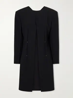 JIL SANDER Pleated Wool Blouse - Black