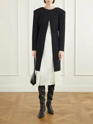 JIL SANDER Pleated Wool Blouse