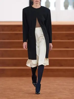 JIL SANDER Pleated Wool Blouse