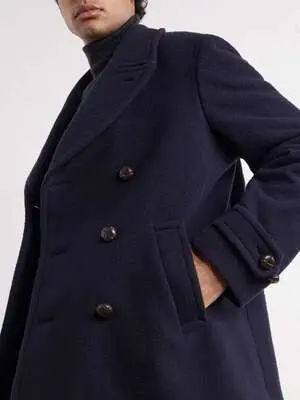 SLOWEAR Montedoro Wool-blend Coat - Navy