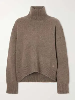 Loulou De Saison Jonah Cashmere Cropped Turtleneck - Brown