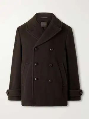 SLOWEAR Double-breasted Wool-blend Plush Coat