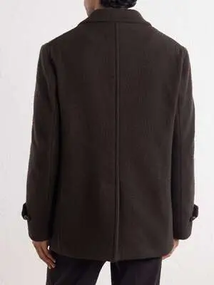 SLOWEAR Double-breasted Wool-blend Plush Coat