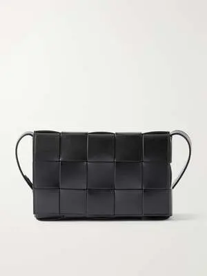 Bottega Veneta Cassette Medium Intrecciato Leather Messenger Bag