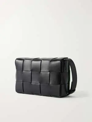Bottega Veneta Cassette Medium Intrecciato Leather Messenger Bag