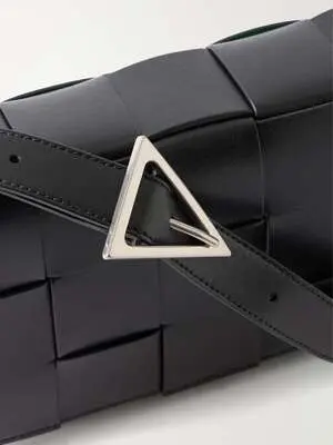 Bottega Veneta Cassette Medium Intrecciato Leather Messenger Bag