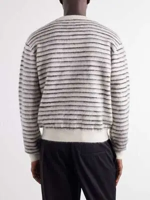 TOM FORD Striped Mohair-blend Sweater