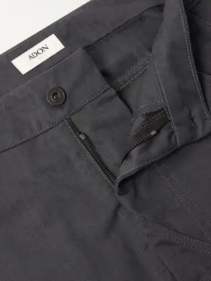 ADON Straight-leg Cotton Herringbone Trousers