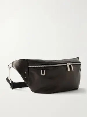 Rick Owens Leather Belt Bag With Silver-tone Studs - Black