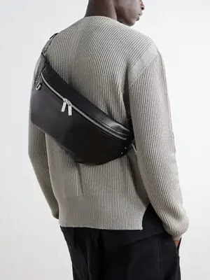 Rick Owens Leather Belt Bag With Silver-tone Studs