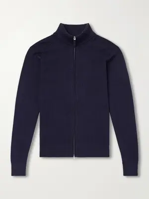 Zegna Zegna - Cashmere And Silk-Blend Zip-Up Cardigan - Men - Blue  Blue