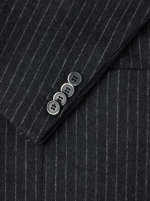 Barena Venezia Pinstriped Wool-blend Blazer - Gray
