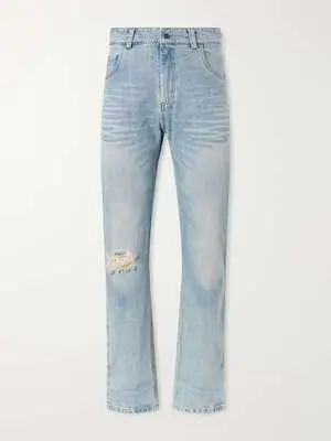 ADON Straight-leg Distressed Jeans - Blue