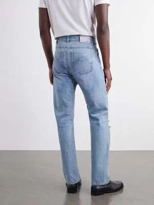 ADON Straight-leg Distressed Jeans