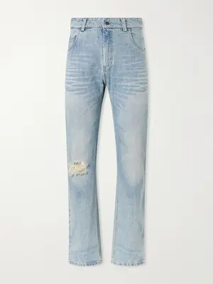 ADON Straight-leg Distressed Jeans