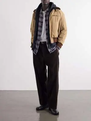 A.PRESSE Cotton And Wool-blend Bomber Jacket