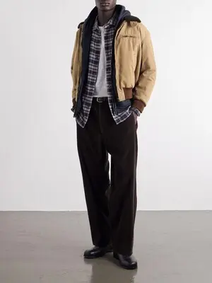 A.PRESSE Cotton And Wool-blend Bomber Jacket