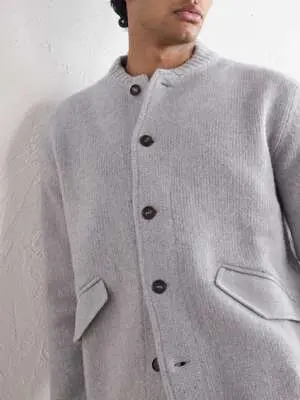 SLOWEAR Wool And Cashmere-blend Knitted Bomber Jacket