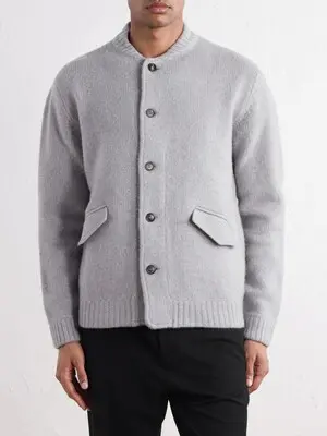 SLOWEAR Wool And Cashmere-blend Knitted Bomber Jacket