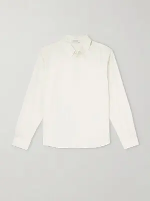 Gabriela Hearst Abbe Cotton And Cashmere-blend Shirt - Neutrals