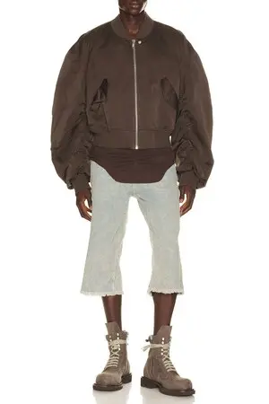 Rick Owens Bolan Cutoffs In Blue