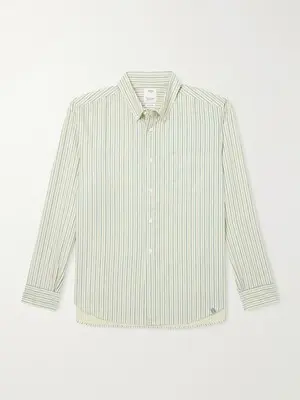 Visvim Beiler Striped Cotton Oxford Shirt - Green