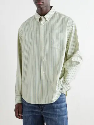 Visvim Beiler Striped Cotton Oxford Shirt